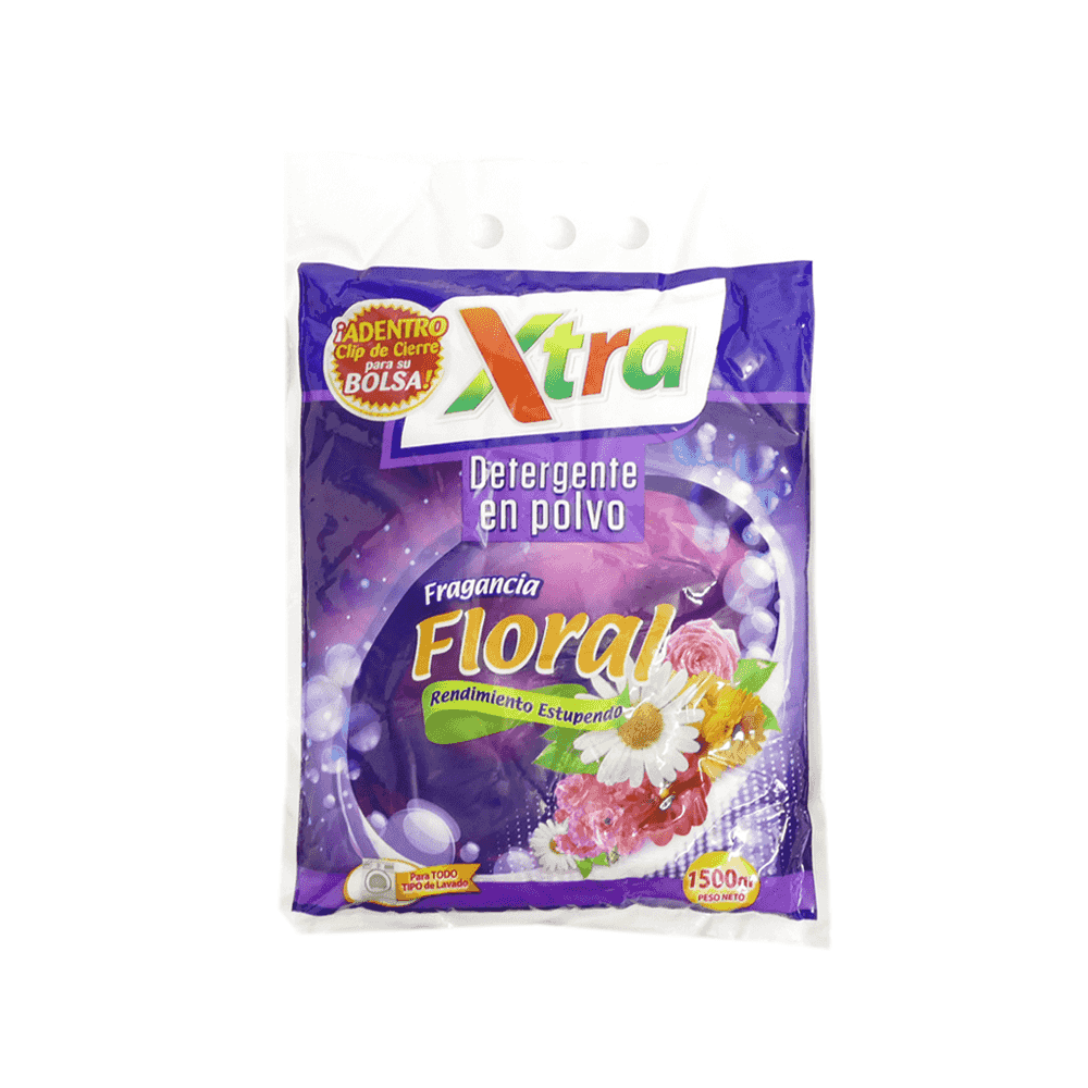Detergente Super Xtra 1500 Gr en polvo Floral