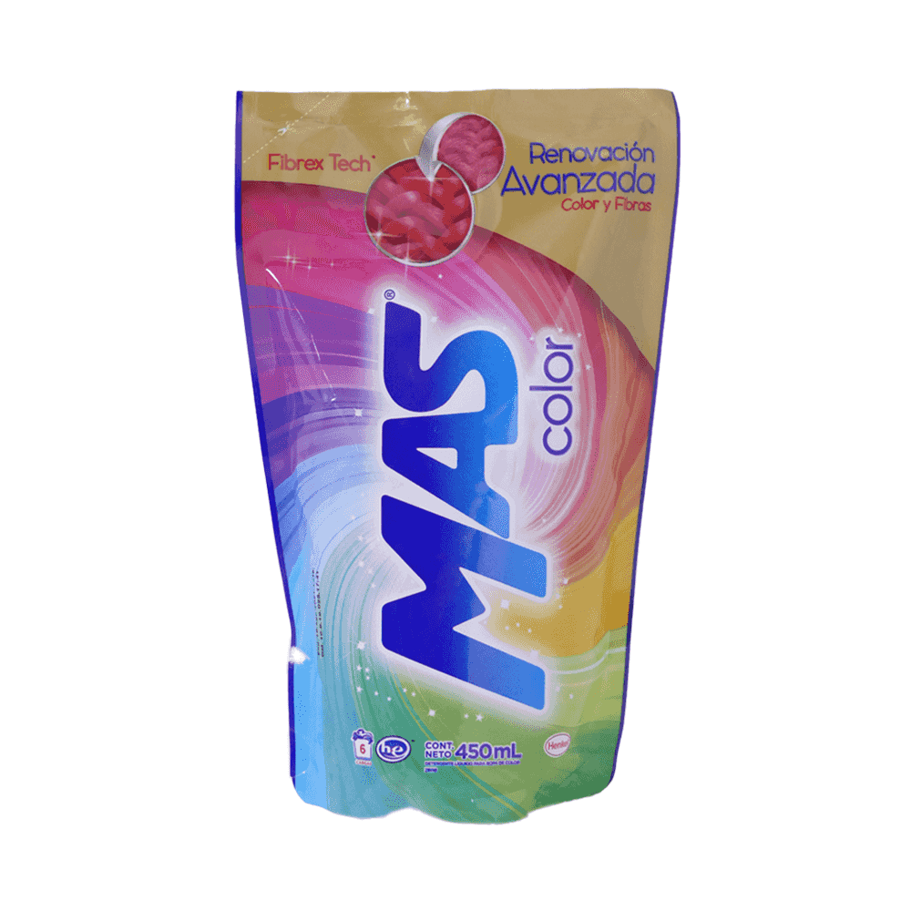 Detergente Líquido Mas Color Efecto Renovador 450 Ml