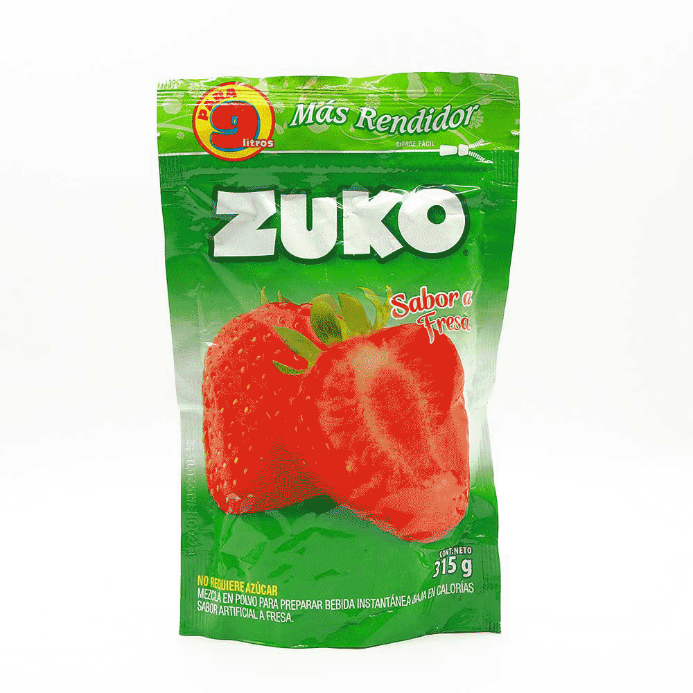 Bebida Instantánea En Polvo Zuko Fresa 315 gr