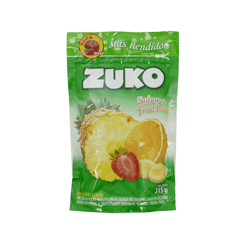 Bebida Zuko En Polvo Fruit Punch 315 gr
