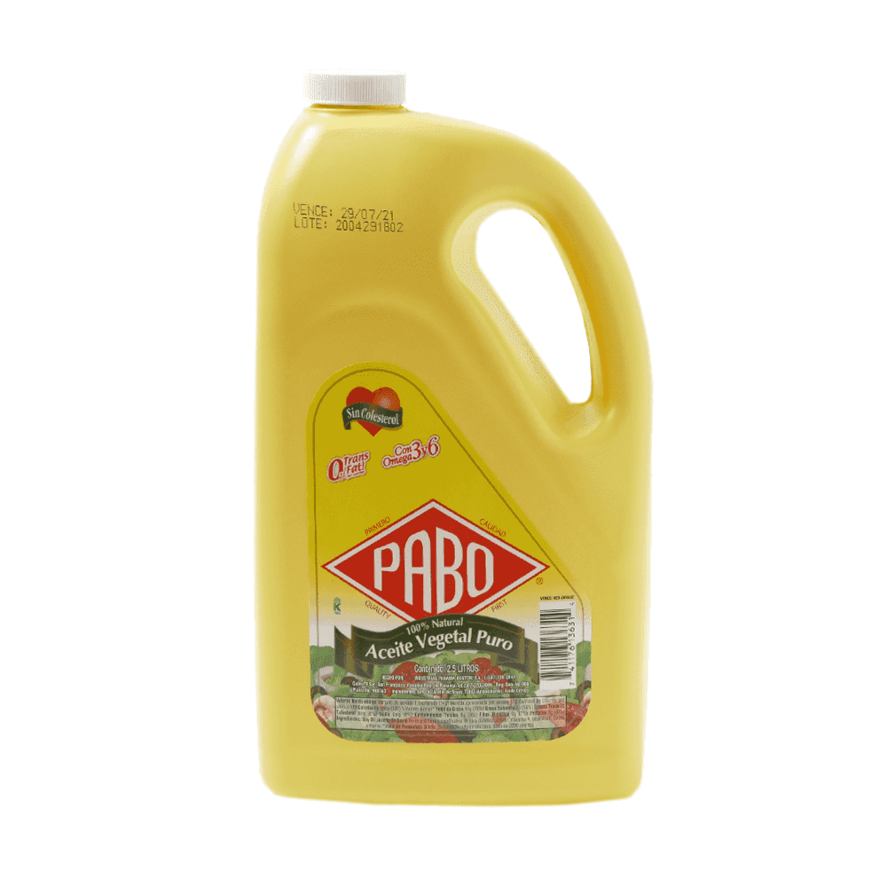 Aceite De Cocina Pabo Vegetal 2500 Ml