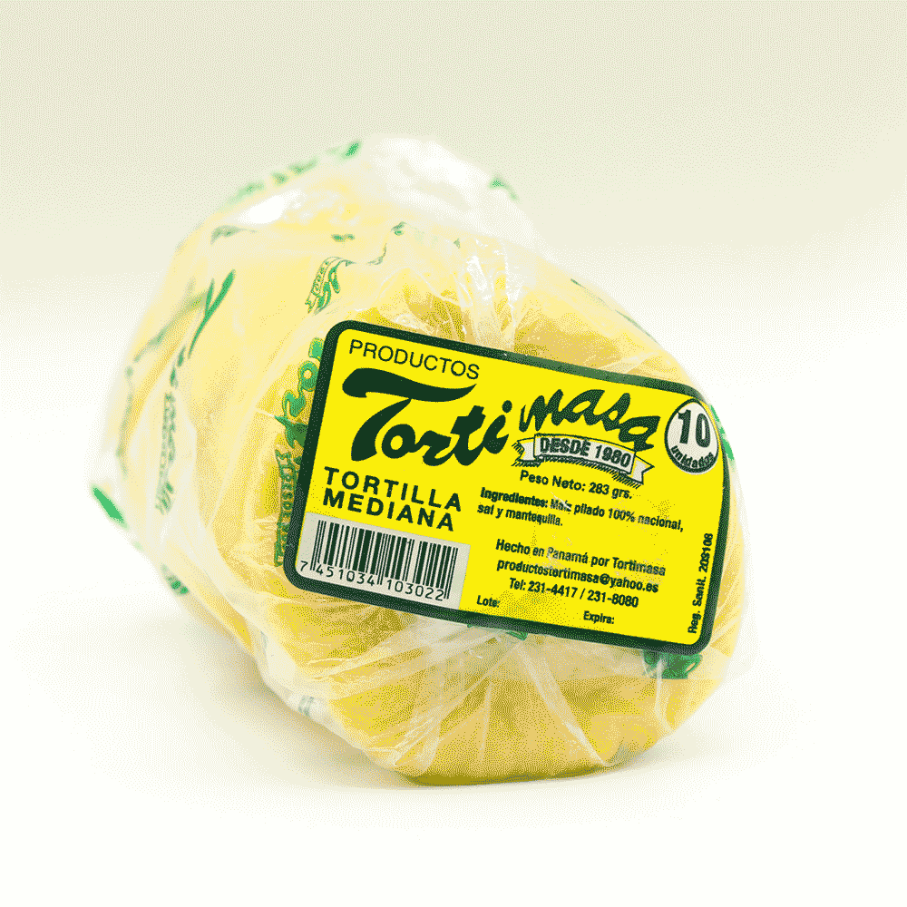 Tortilla Mediana Tortimasa 283 gr Maiz 10 Un