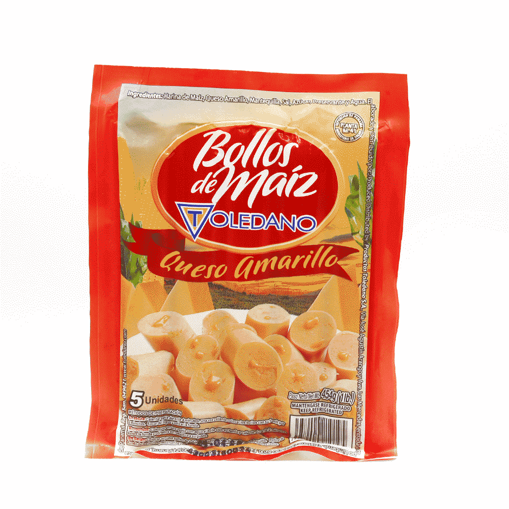 Bollo Toledano 454 gr De Maiz Con Queso Amarillo