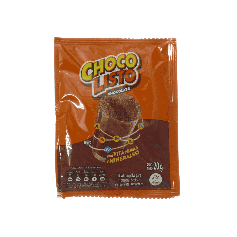 Bebida Instantánea Sobres Chocolisto Chocolate 20 G