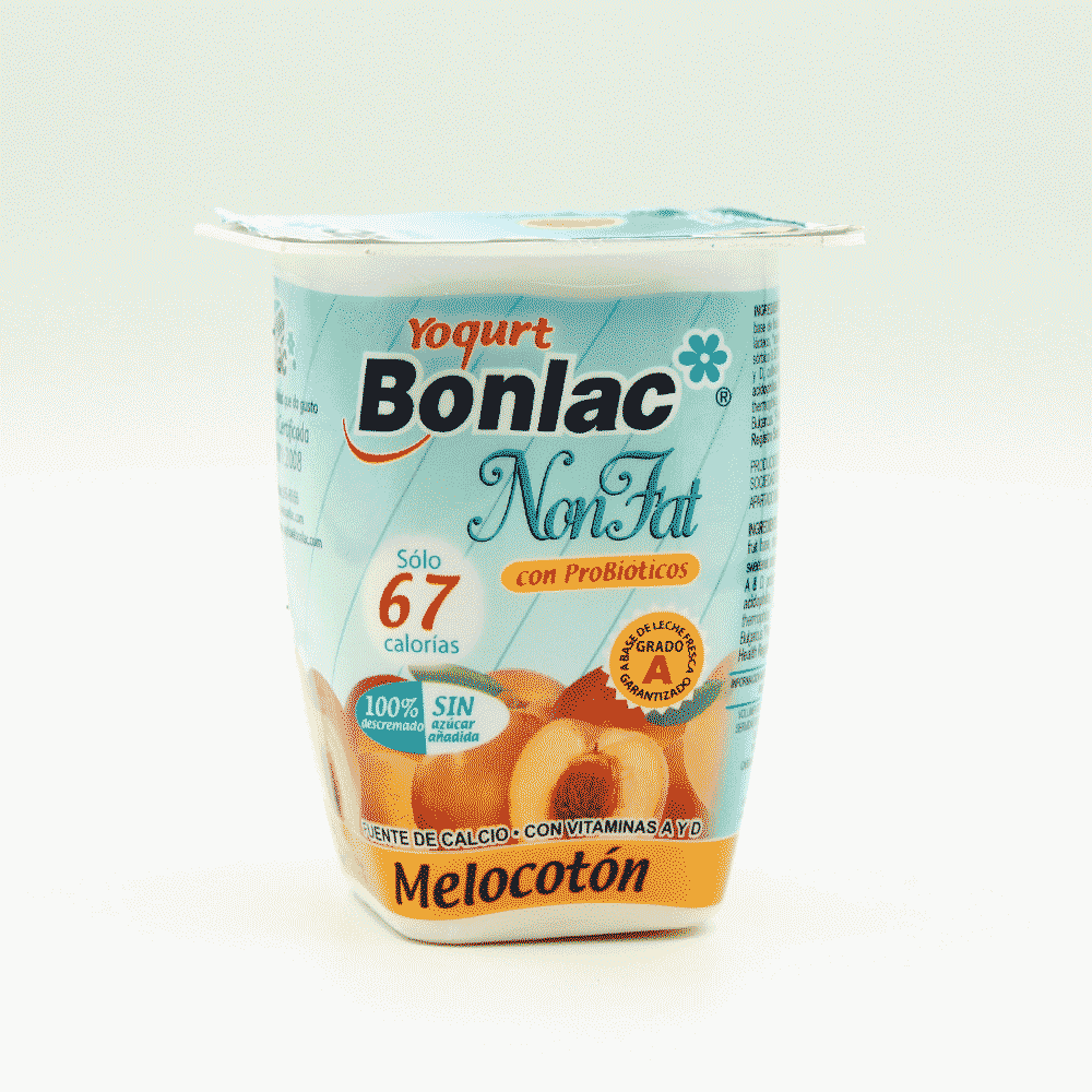 Yogurt Bonlac 182 Ml Non Fat Melocotón
