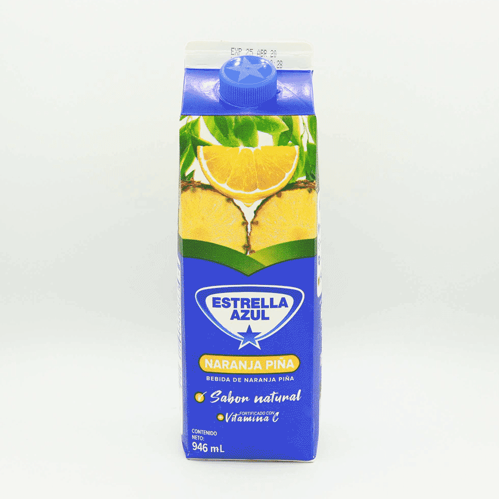 Frescura Estrella Azul Naranjua Piña Carton 946 Ml