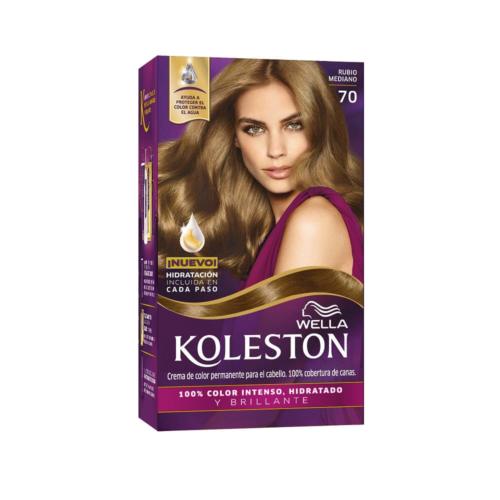 Kit Tinte Para Cabello Koleston Rubio Medio No 70
