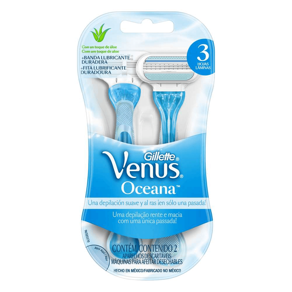 Máquina Para Afeitar Gillette 2 Unidades Desechables Venus Oceana