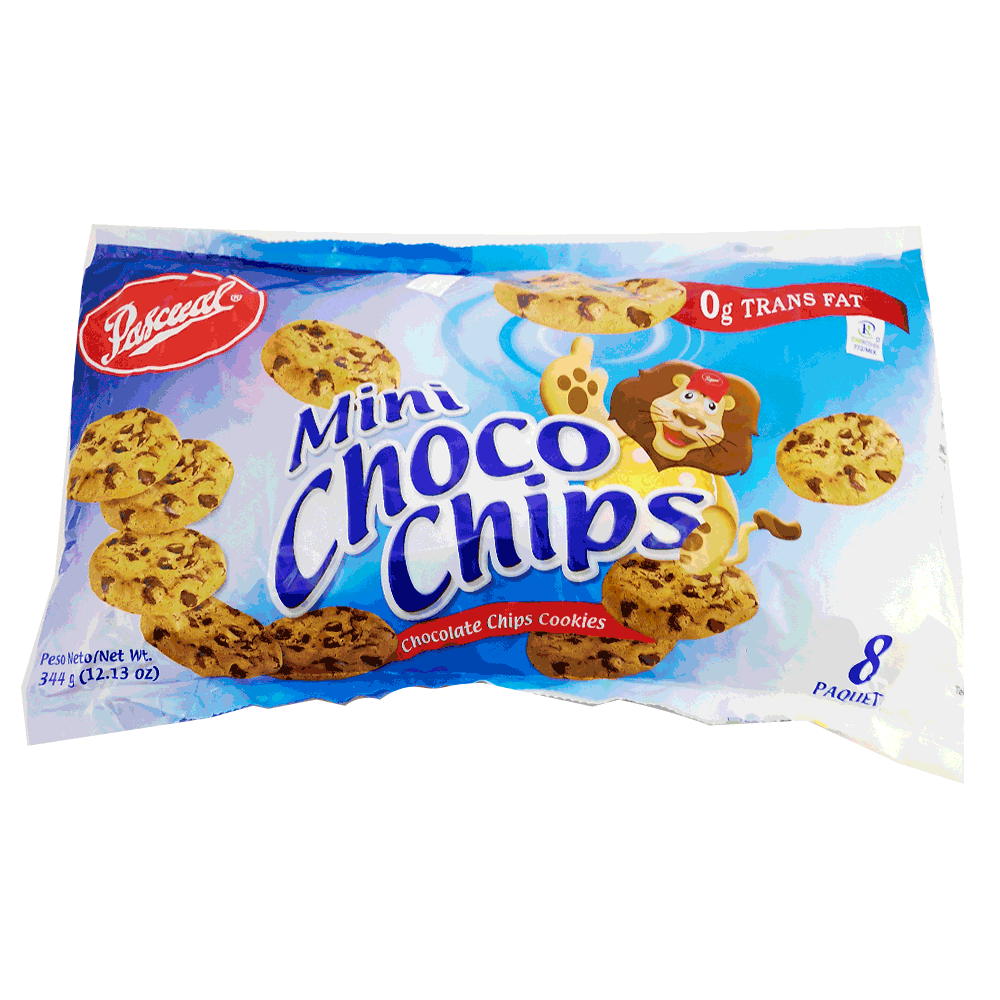 Galleta Dulce 8 Paquete Pascual 344 G Mini Choco Chips
