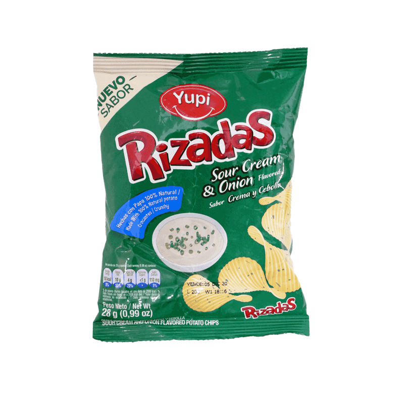 Snack Rizadas Yupi 28 gr Cream/Onion
