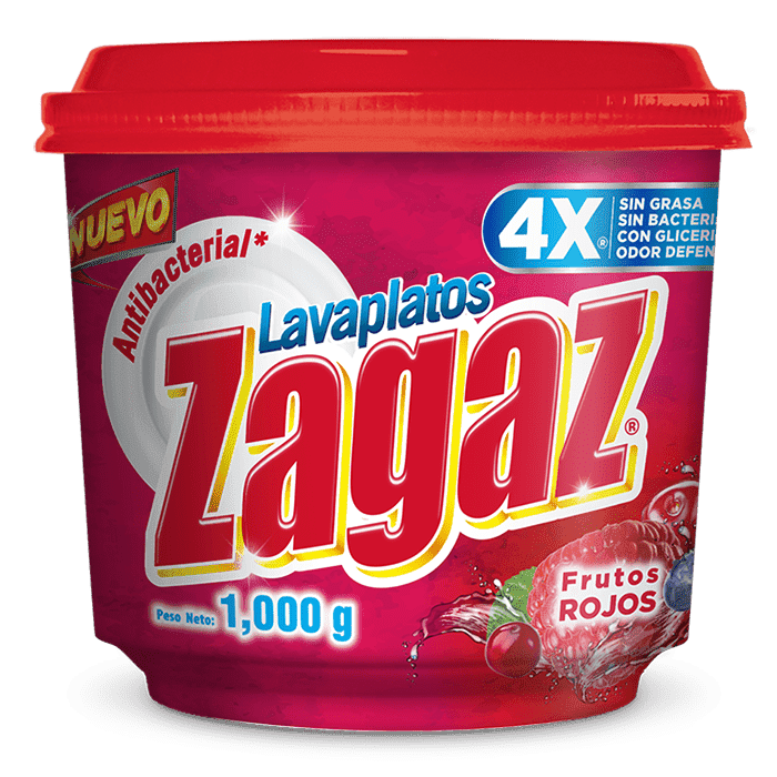 Crema Lavaplatos Zagaz Antibacterial Frutos Rojos 1 kg