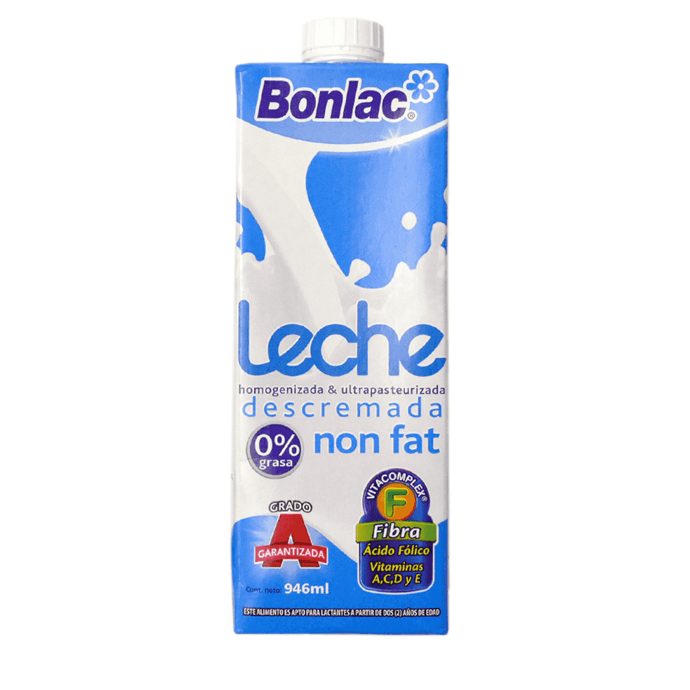 Leche Uht Bonlac 946 Ml Descremada
