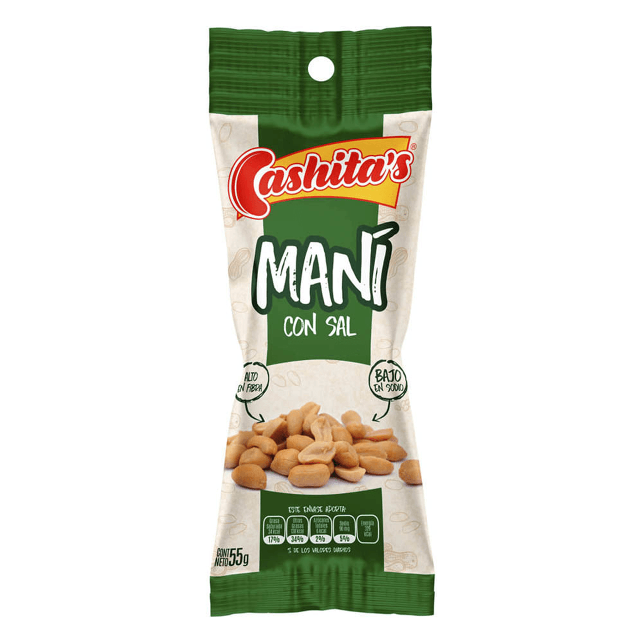 Mani Con Sal Cashitas Tubo 55G