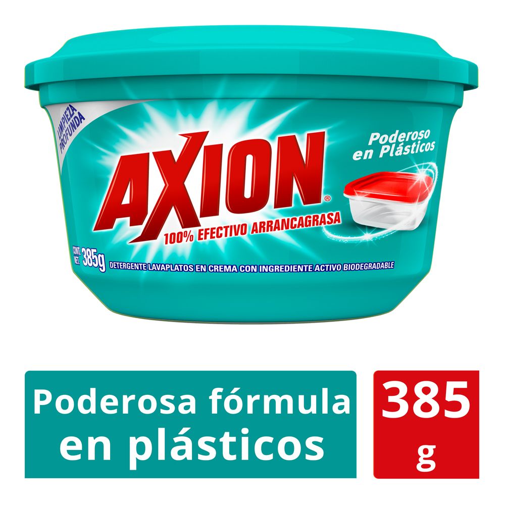 Crema Lavaplatos Axion Poderoso en Plásticos 385 gr