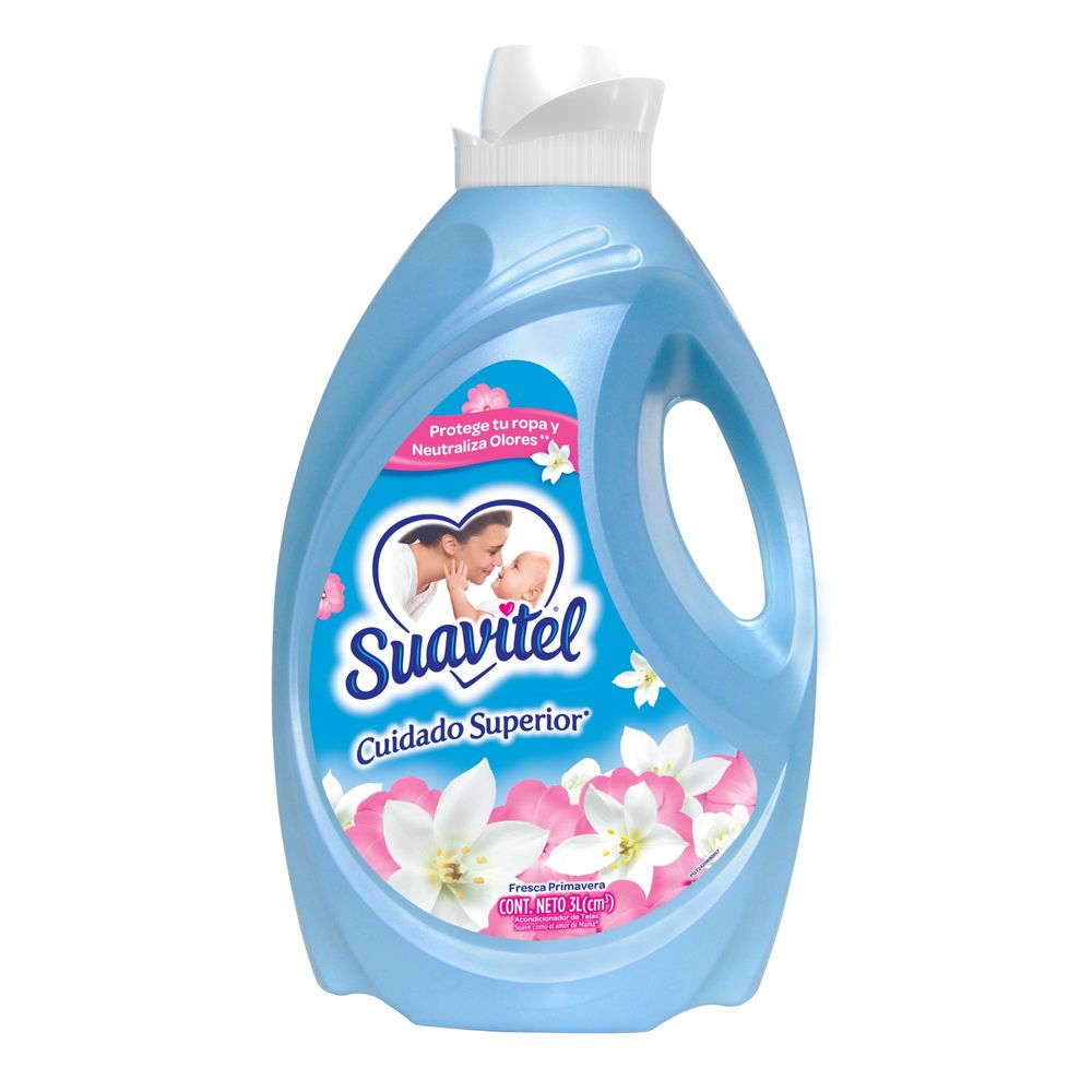 Suavizante Suavitel 3000 Ml En Botella Cuidado Superior Primaveral