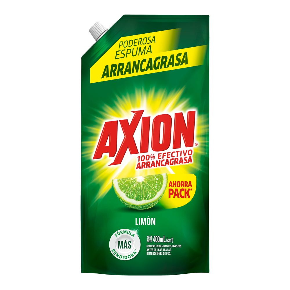 Lavaplatos Líquido Axion Limón Doypack 400 ml
