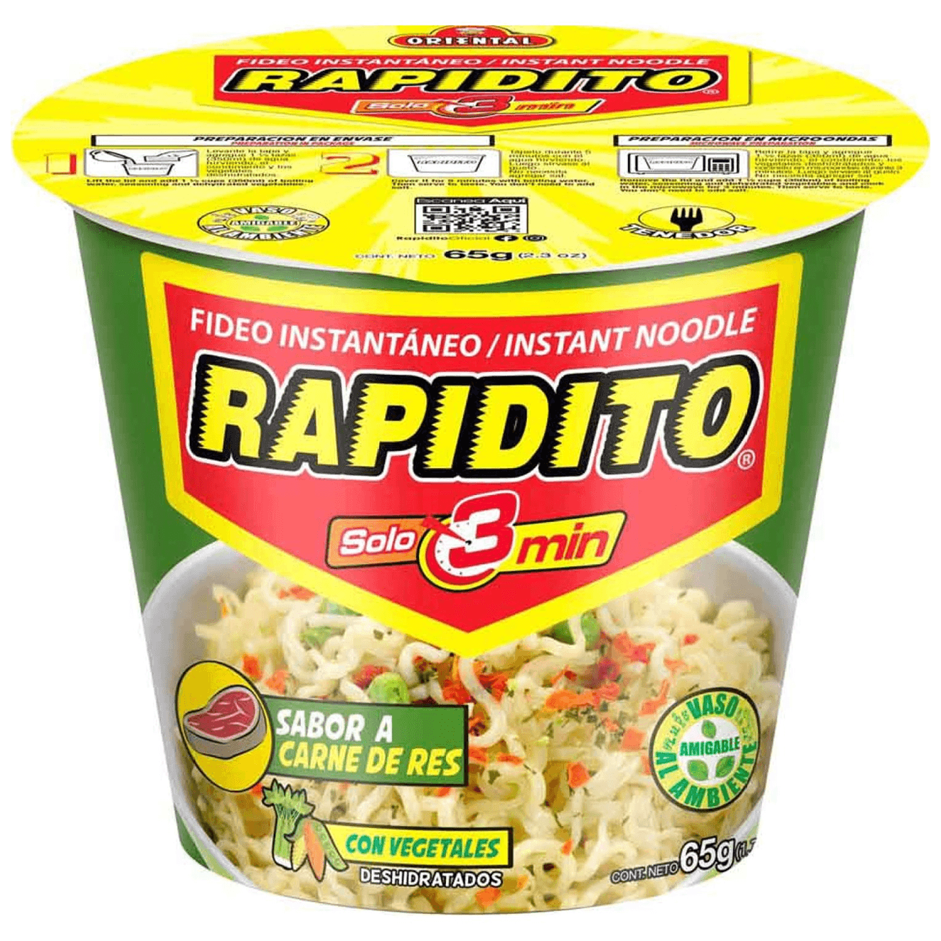 Sopa China De Vaso Sabor A (Carne)