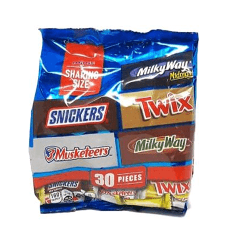 Chocolates Mini Mixtos Snickers 30 Piezas