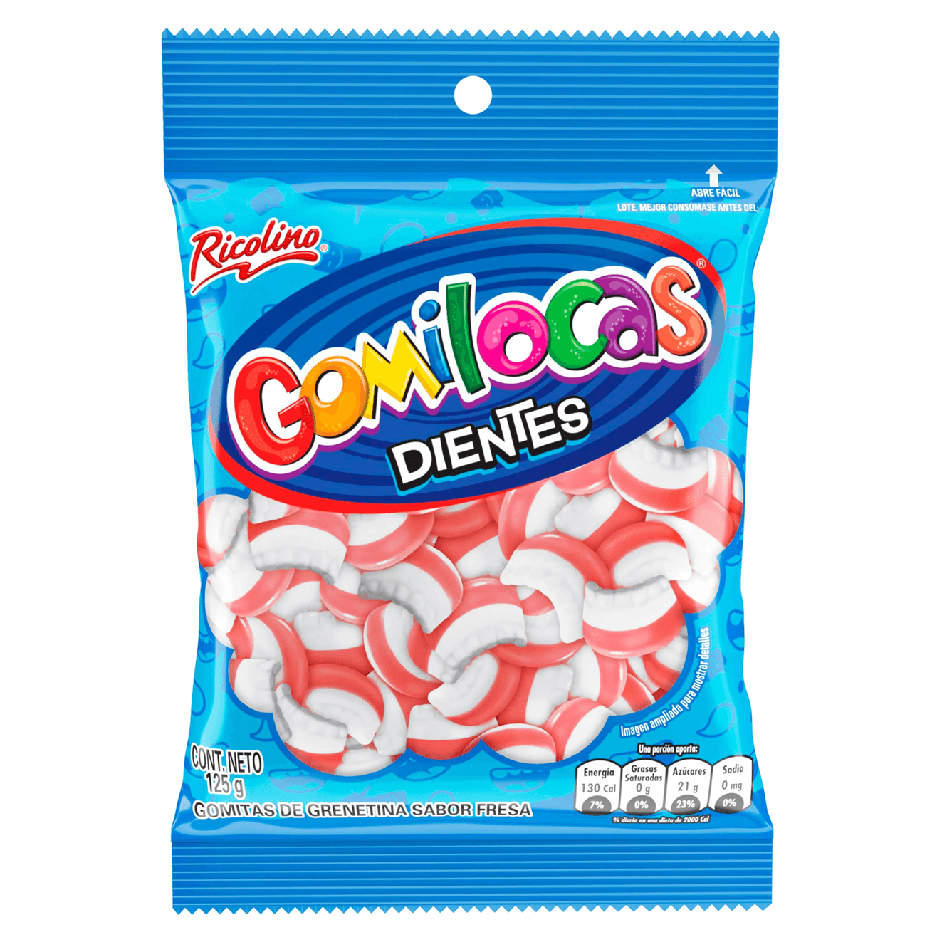 Gomitas Ricolino Gomilocas Dientes 125 G