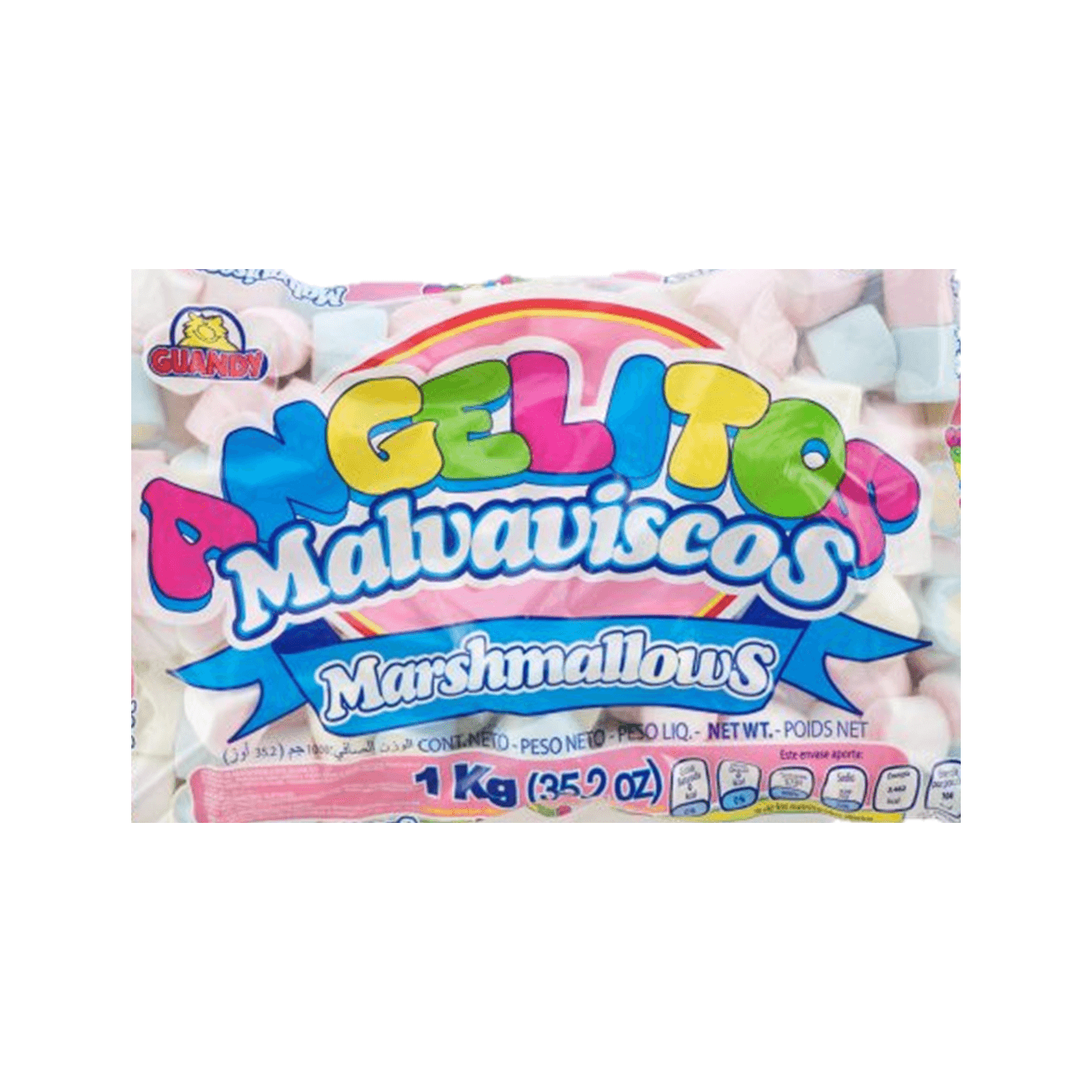 Malvadiscos Marshmallow Angelitos De Color 1 Kilo