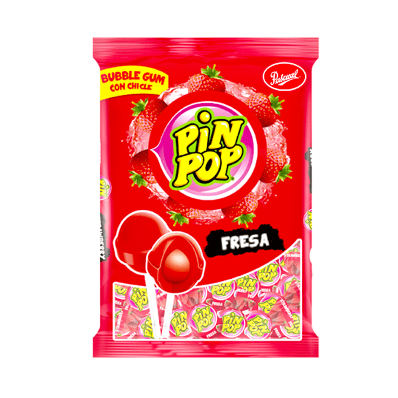 Caramelo Pascual Pin Pop Fresa 408g