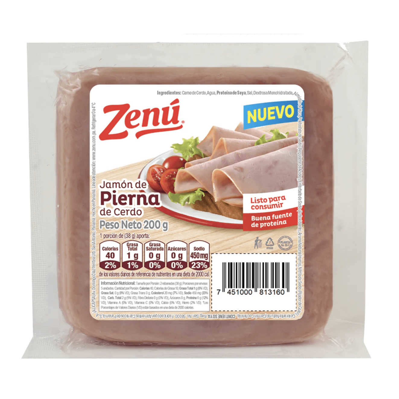 Jamon De Pierna De Cerdo Zenu X 400g