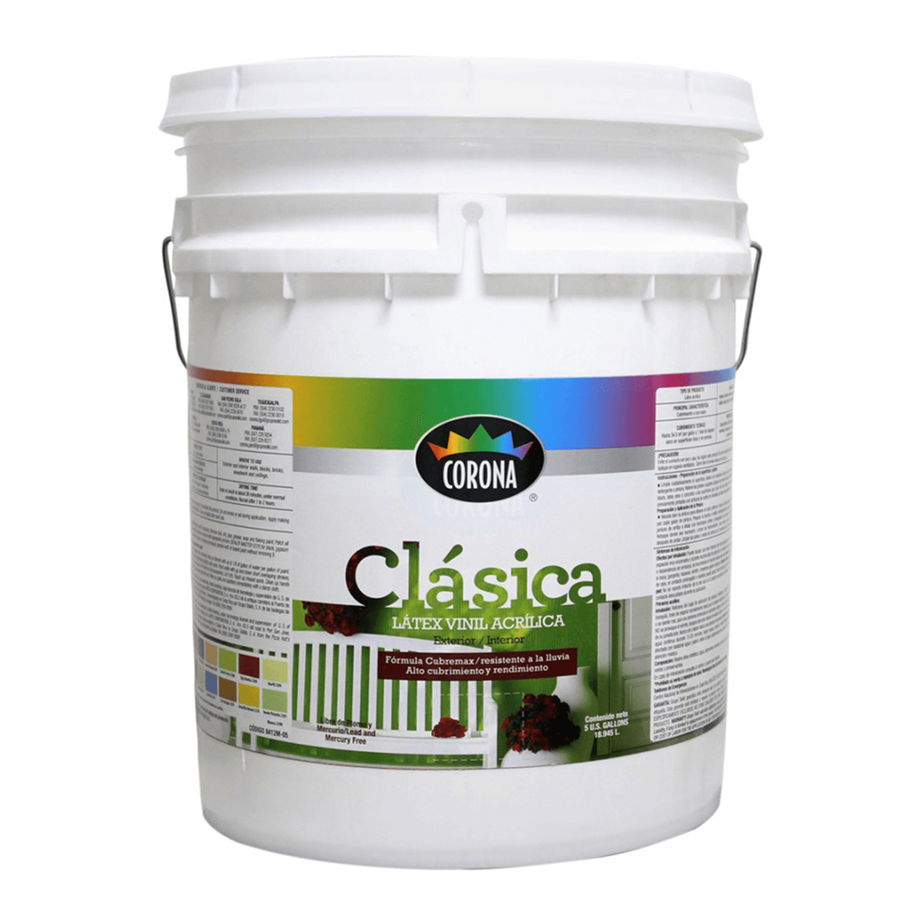 Pintura Clasica Acrilica Corona Blanco Colonial 05