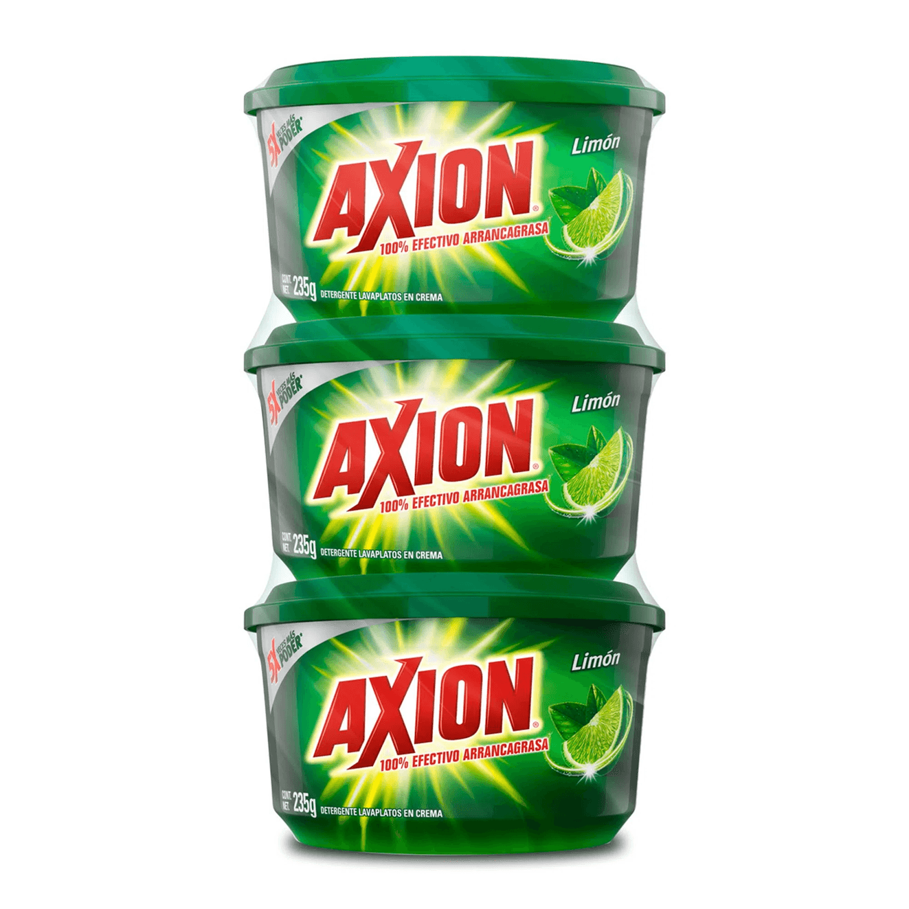 Lavaplatos limón Pasta Axion 3pack