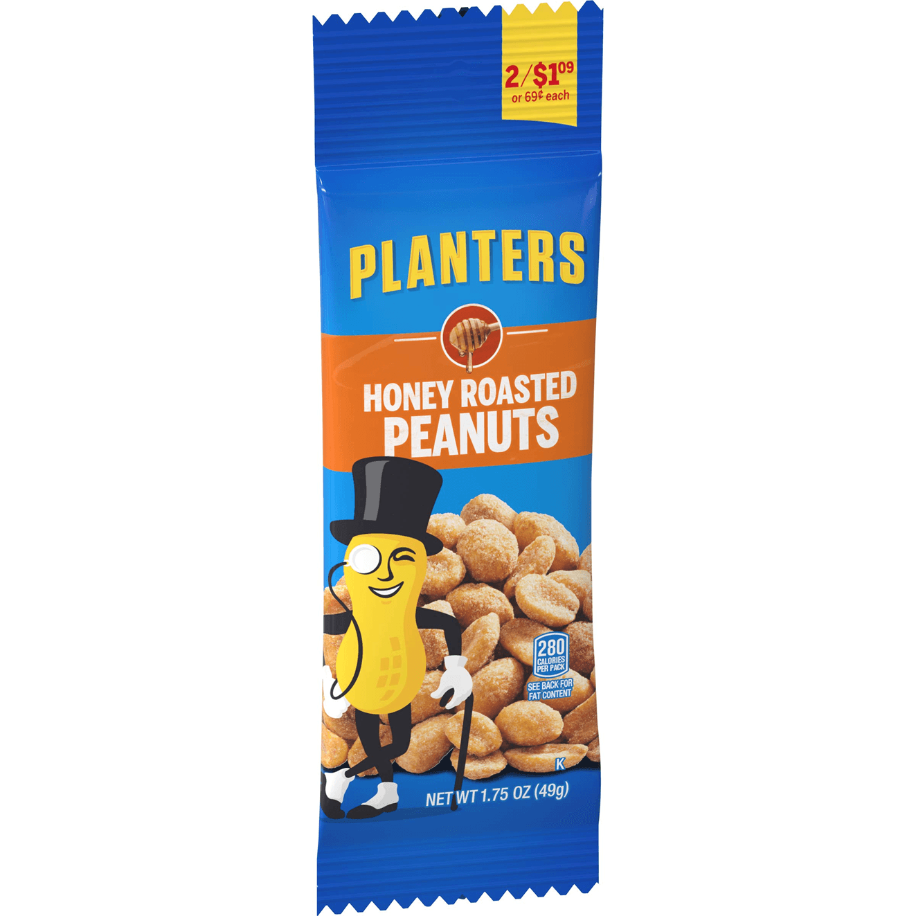 Mani Planters Honey Roasted Peanuts 1.75oz