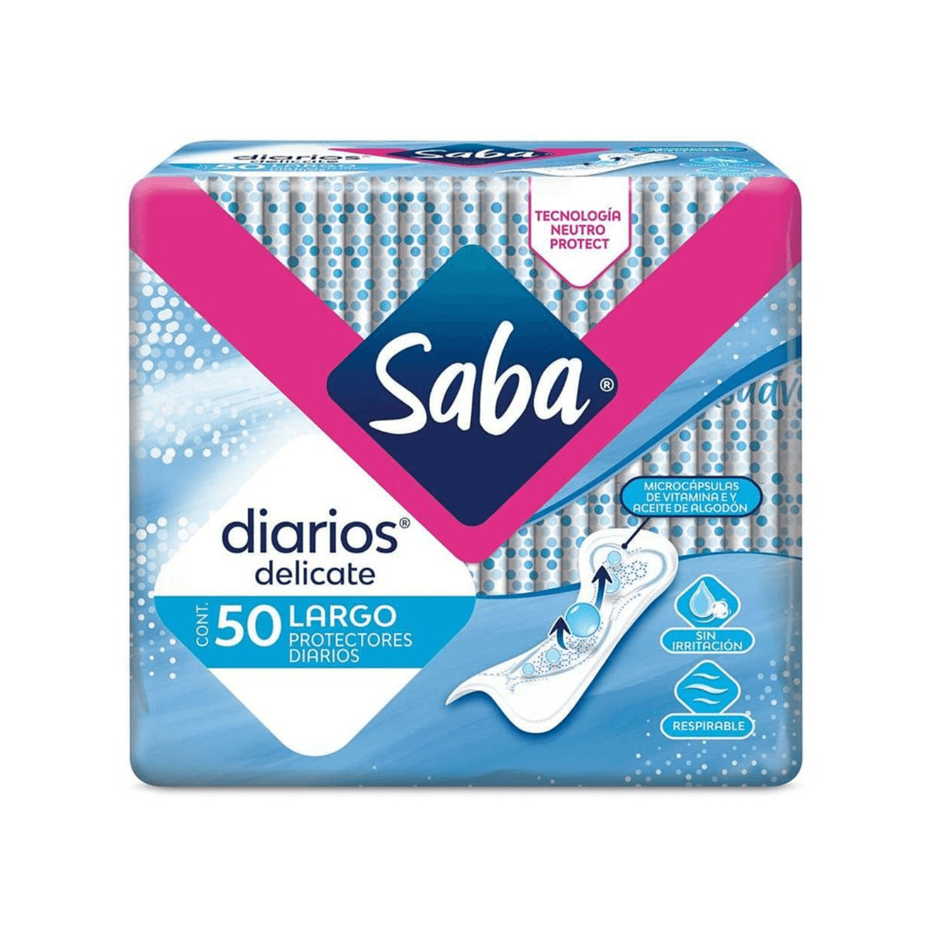 Protector Diario Saba Largo 50 Piezas