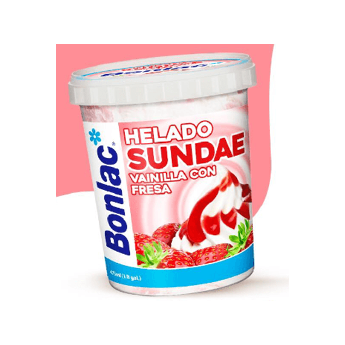 Helado Sundae Vainilla Fresa Bonlac 473 Ml