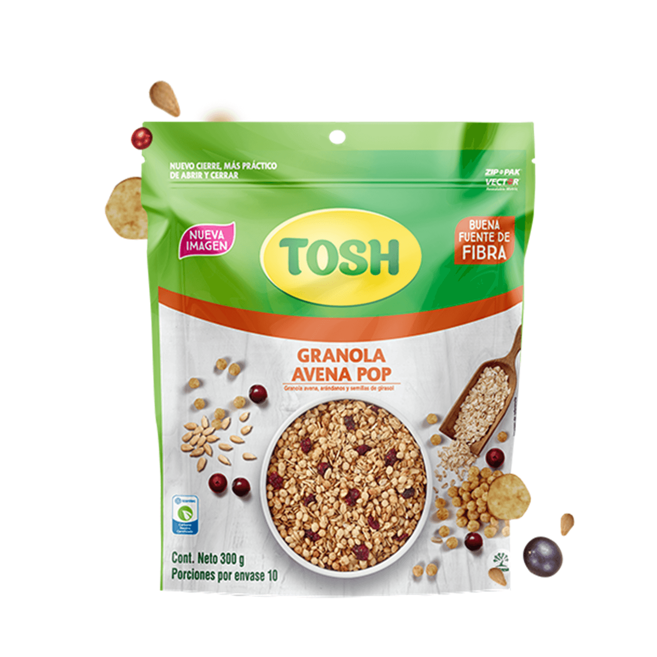 Granola Avena Pop Tosh 300Gr