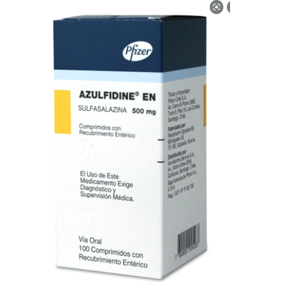 Azulfidine 500Mg X 100 Tabletas