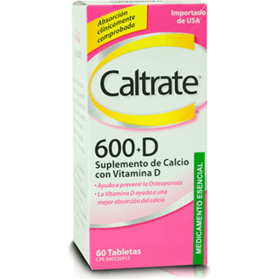 Caltrate D 600 Mg 60 Tabletas