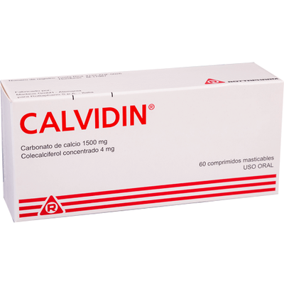 Calvidin Comprimidos 1500 Mg 4 Mg - 60 Un