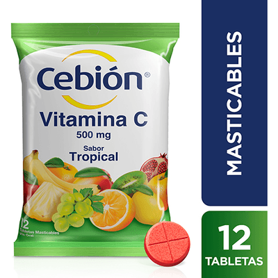 Cebion Vit C Tropical 12 Tabletas