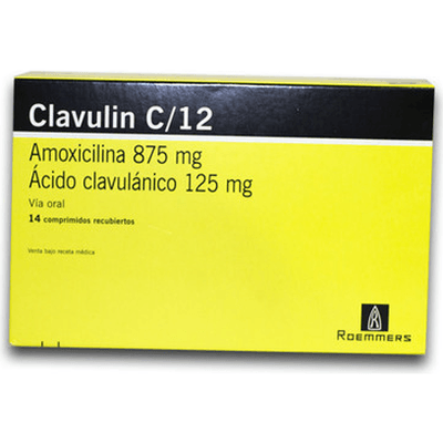 Clavulin C12 Roemmers (Amoxicilina +Acido Clavulánico) Unidad