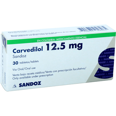 Coryol Carvedilol Sandoz 12.5Mg Tab (Unidad)