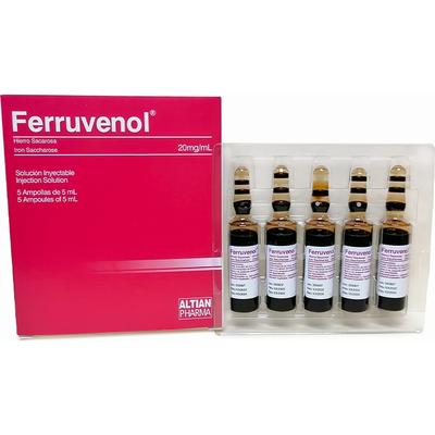 Ferruvenol X 5 Ampollas Inyectable