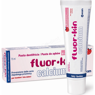 Fluor Kin Pasta Dental Calcio Sabor Fresa X 75Ml