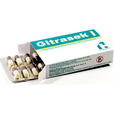 Gitrasek 33.3Mg166.6Mg (ItraconSecnid) Caja 12 CapsulasChinoin