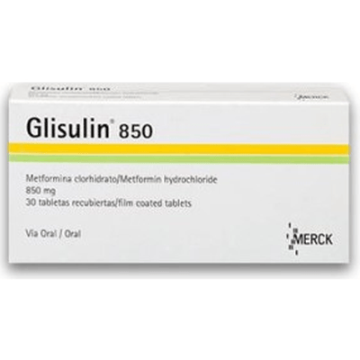 Glisulin (Metformina) 850 Mg. Cx30 Tabl (Merck)