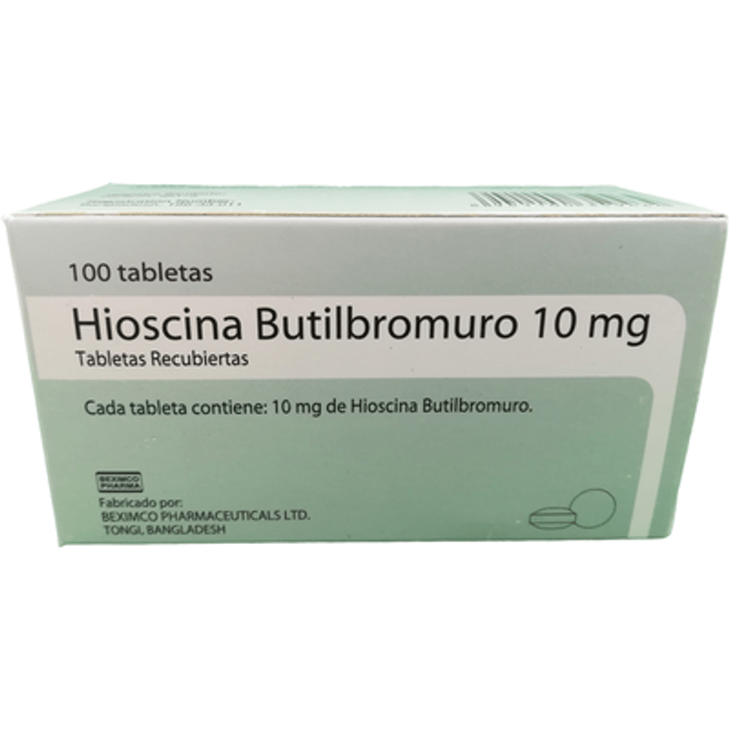 Hioscina Butilbromuro 10 Mg 5 Tabletas
