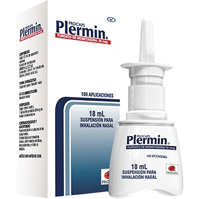 Plermin 50 Mcg Suspension Para Inhalacion Nasal Frasco 18 Ml