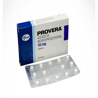 Provera 10 Mg Acetato De Medroxiprogesterona 1 Tableta