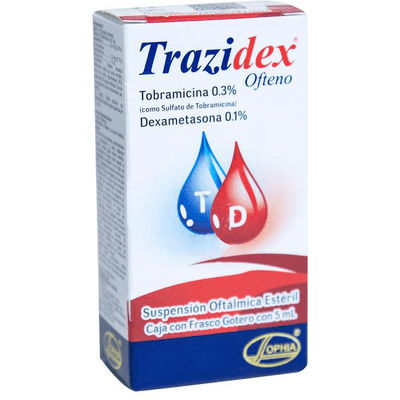 Trazidex Ofteno (TobramicinaDexametasona) Gotas Oftal 5 Ml