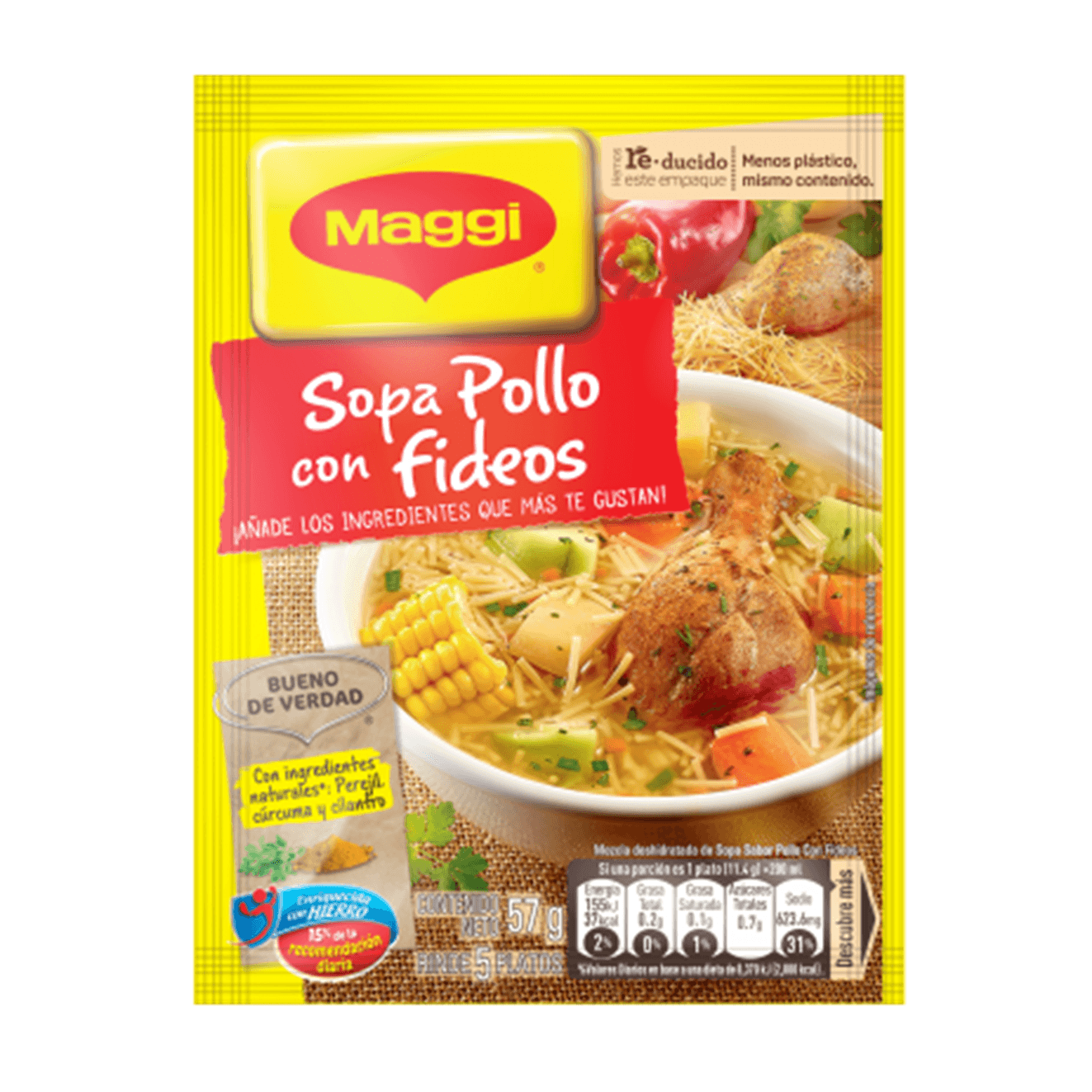 Sopa Maggi Pollo Fideo Fort 12(12X55G)Xp