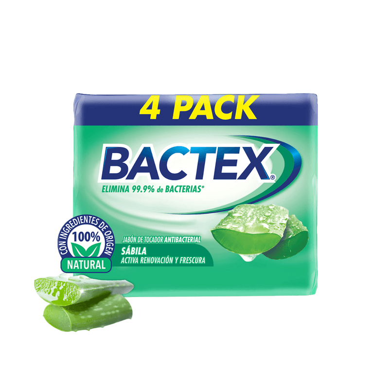 Jabon Aloe Bactex 4Pack 100 GR