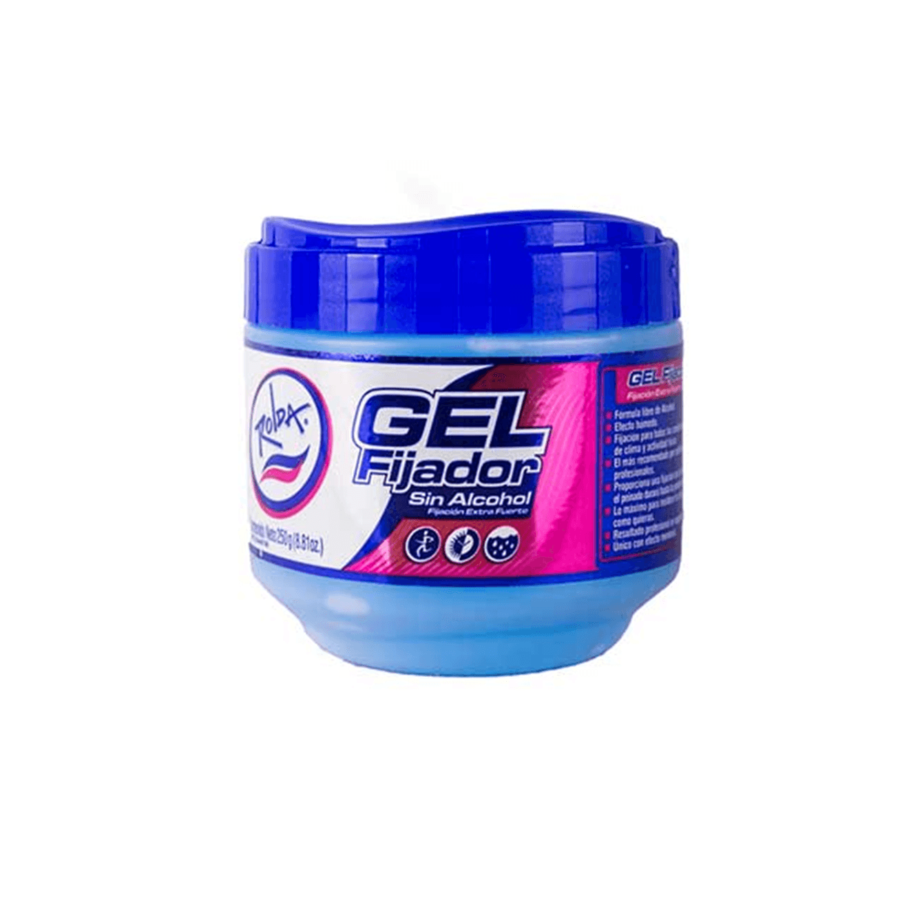 Gel Fijador Para Cabello Rolda Azul 250 G