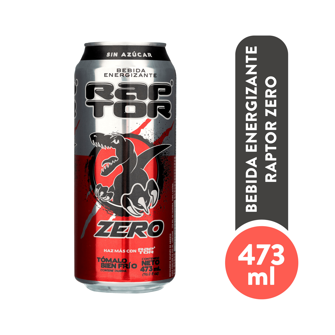 Bebida Energizante Raptor Zero Lata 473 ML